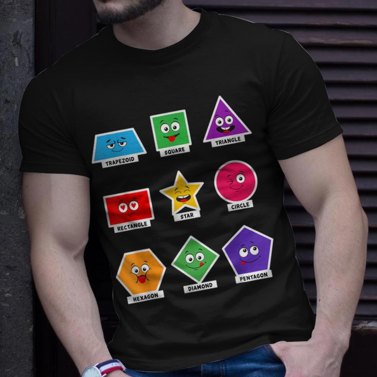 Basic Shapes For Kids Toddlers And Preschoolers Learning Unisex T-Shirt ...