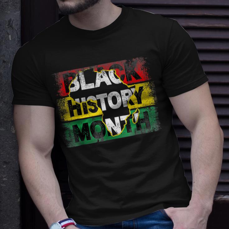Black History Month Bhm African Map Pride Men Women Kids T-Shirt - Seseable