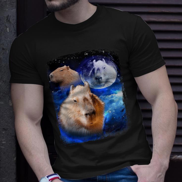 Capybara Meme Moon Capybaras Vintage Kawaii T-shirt - Thegiftio