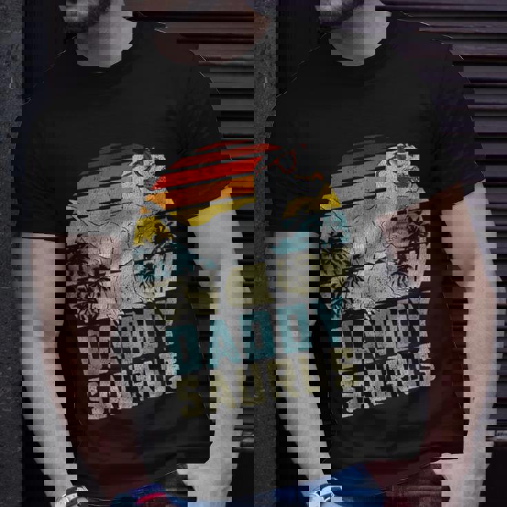 Daddysaurus T Rex Dinosaur Daddy Saurus Family Matching Unisex T-Shirt | Mazezy