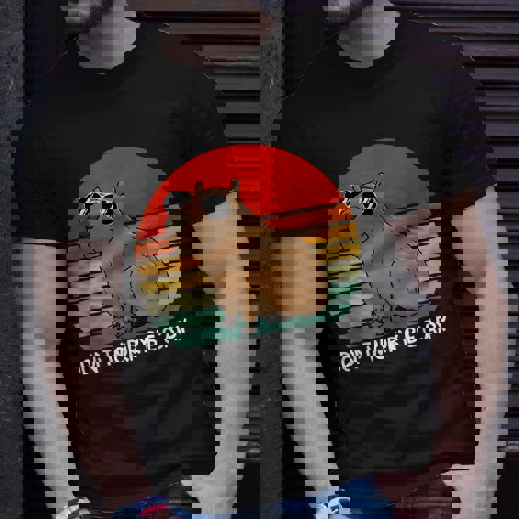 Funny Capybara Dont Be Worry Be Capy Funny Capybara Costume Unisex T-Shirt | Mazezy