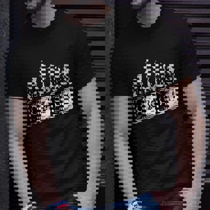 Funny Chess Set Pieces Periodic Table Board Game Player Gift Unisex T ...