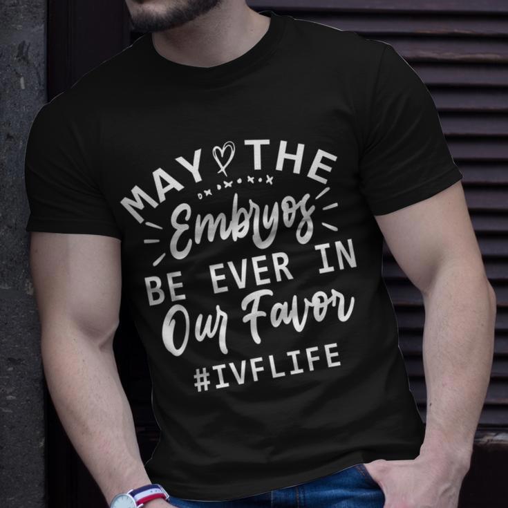 Funny Ivf Mom & Dad May The Embryos Be Ever In Our Favor Unisex T-Shirt ...