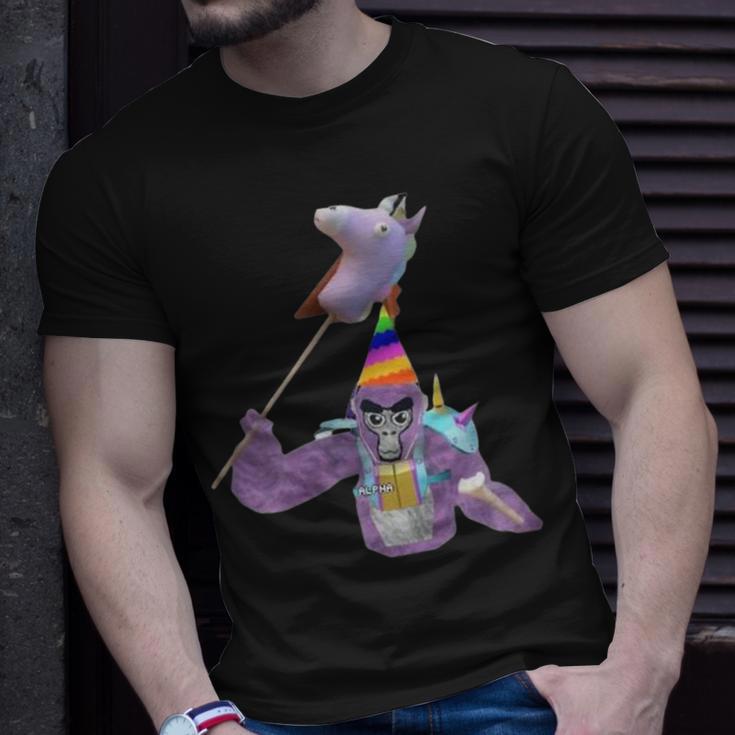 Gorilla Tag Alpha Monke Vr Gamer For Kids N Unisex T-Shirt | Mazezy