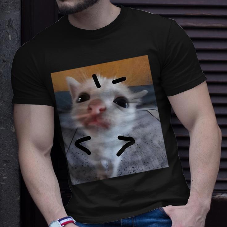 Judgy Kitty Funny Cat Lover Angry Kitten Meme Cute Graphic Unisex T ...