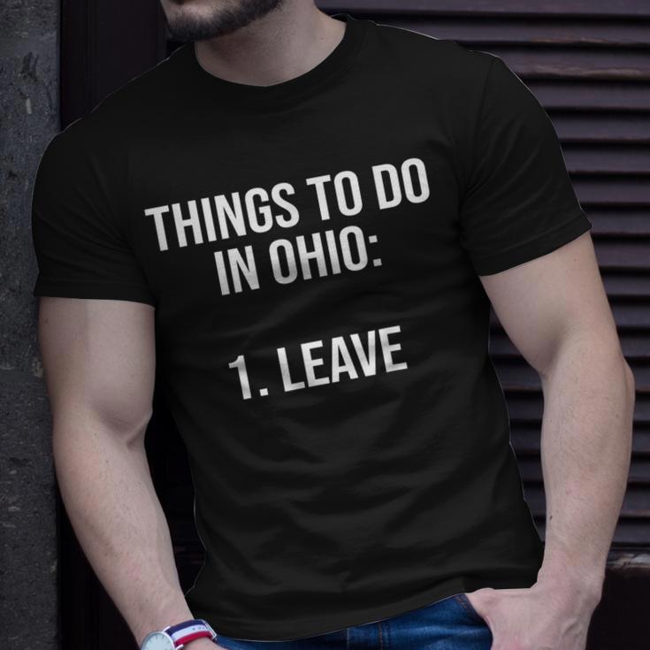 Ohio Memes Things To Do In Ohio Leave Ohio Meme T-Shirt - Seseable