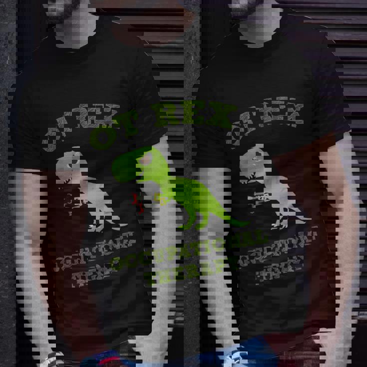 Ot Rex Occupational Therapy T-Rex Dinosaur Unisex T-Shirt | Mazezy