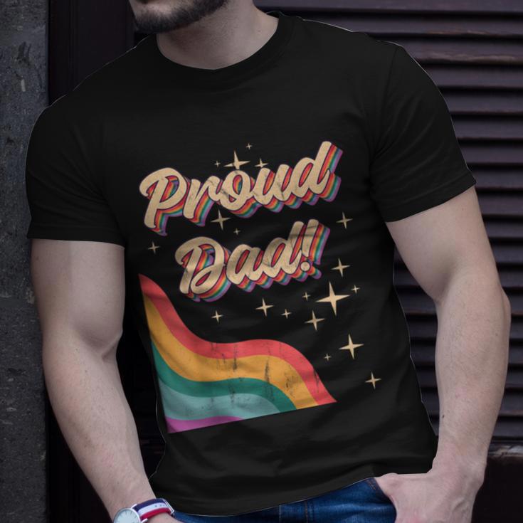 Proud Dad Lgbtq Pride Month Gay Parents Daddy Father Unisex T-Shirt ...