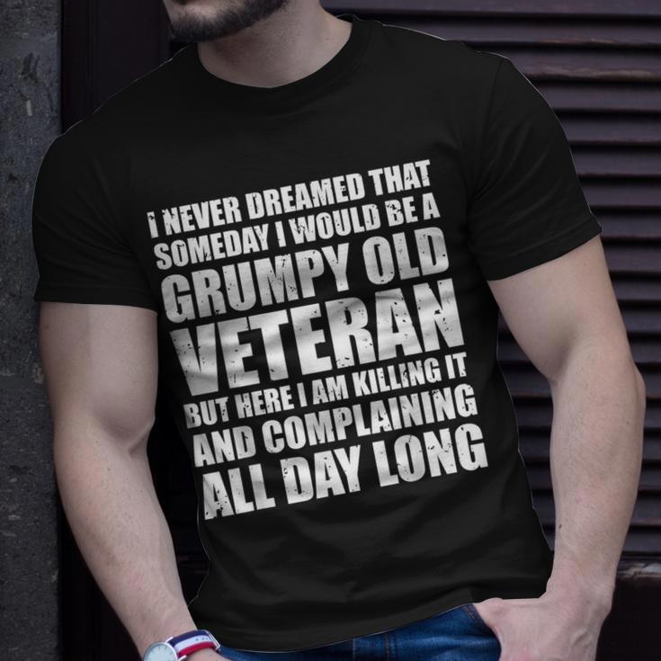 Veteran Grumpy Old Men Grandpa Daddy T-shirt - Seseable