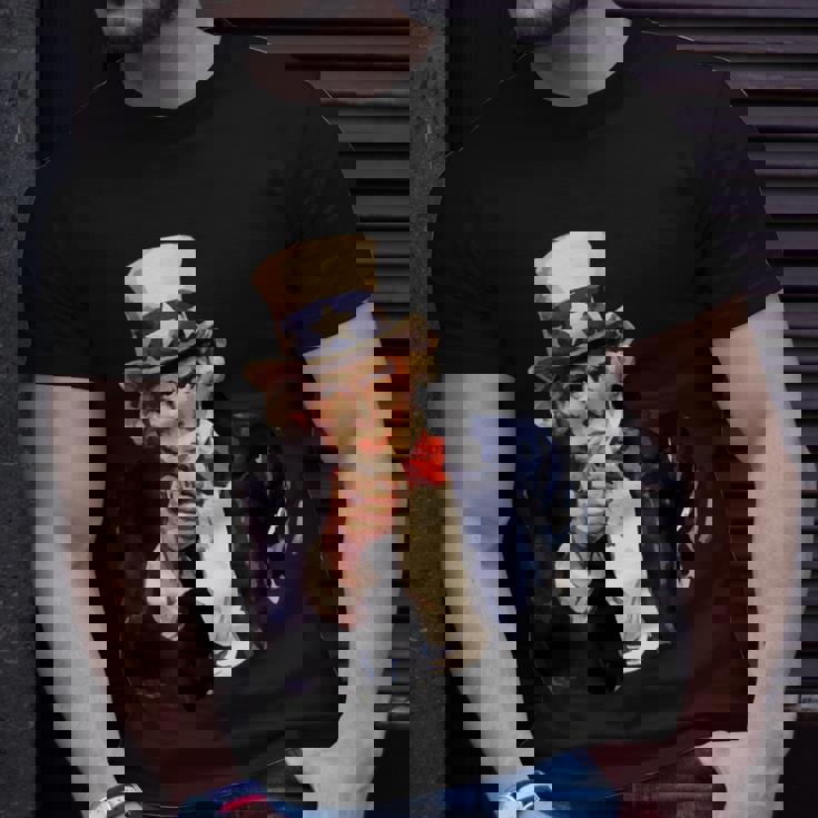 Vintage Uncle Sam 4Th Of July Patriotic Unisex T-Shirt | Mazezy