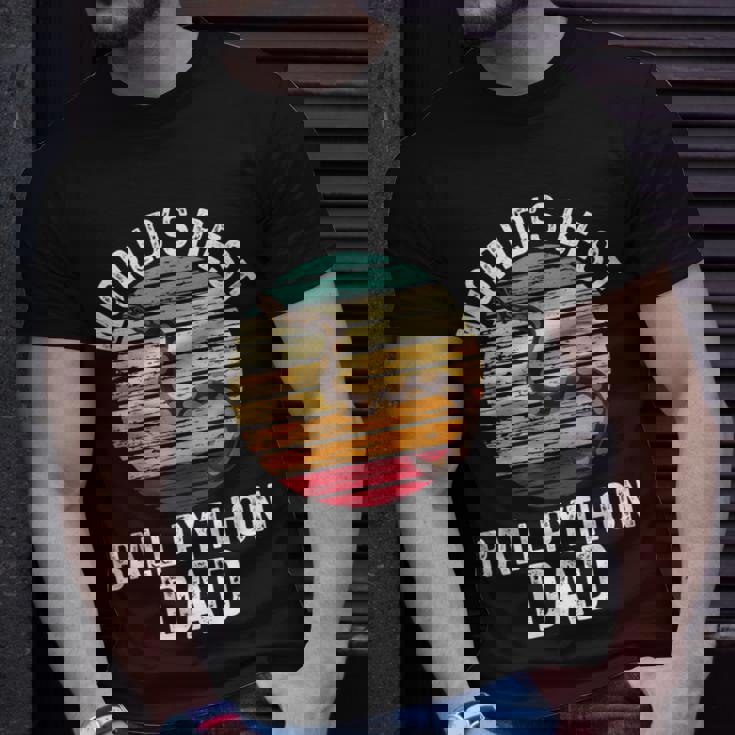 Vintage Worlds Best Ball Python Dad Pet Snake Unisex T-Shirt | Mazezy