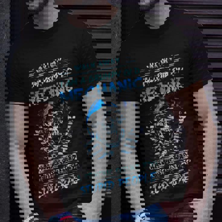 Walk Away I Am A Grumpy Old Mechanic I Have Anger Issues Unisex T-Shirt ...