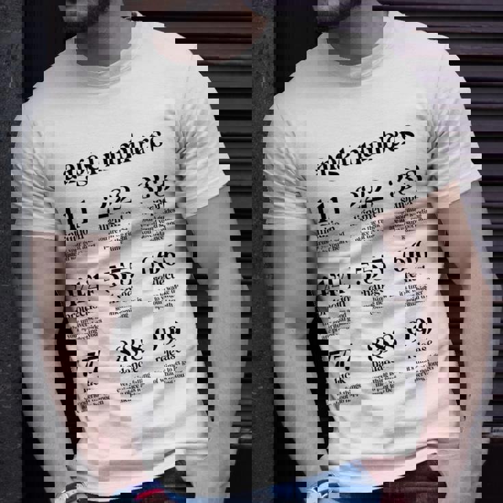 Angel-Numbers Aesthetic Numerology Vintage Retro Unisex T-Shirt | Mazezy