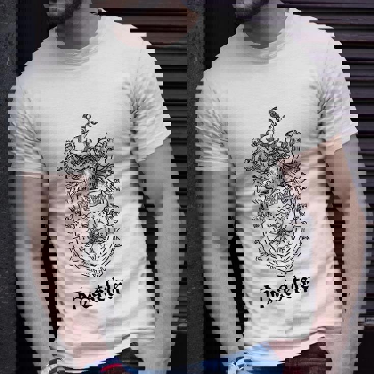 Hostetler Family CrestCoat Of Arms Unisex T-Shirt - Seseable