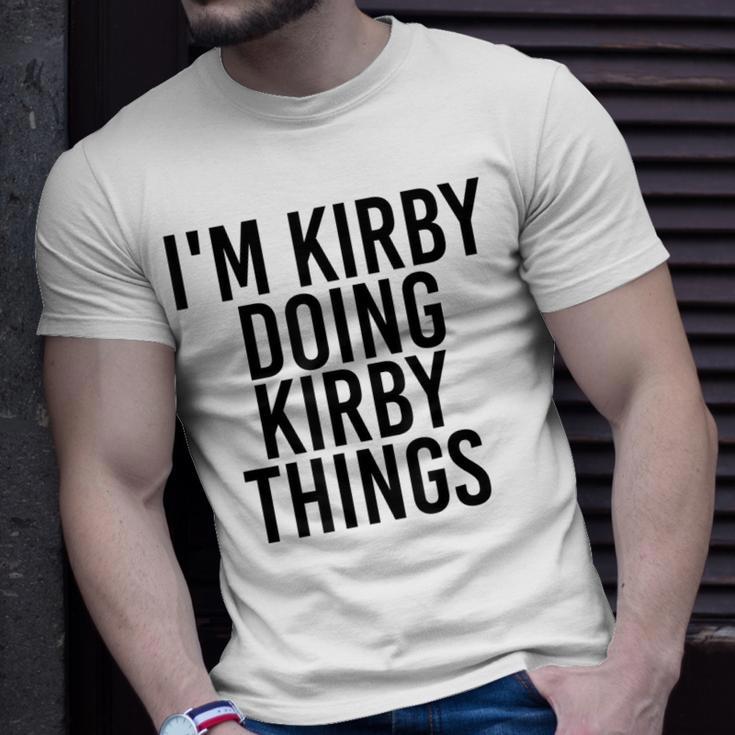 Im Kirby Doing Kirby Things Name Birthday Idea T-Shirt - Seseable