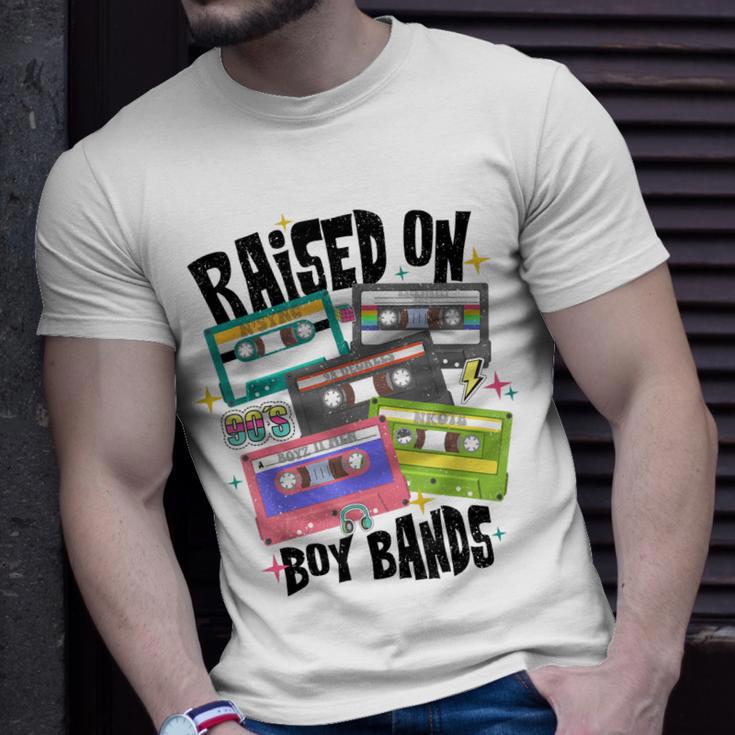 Raised On 90S Boy Bands Cassette Tape Retro Unisex T-Shirt | Mazezy