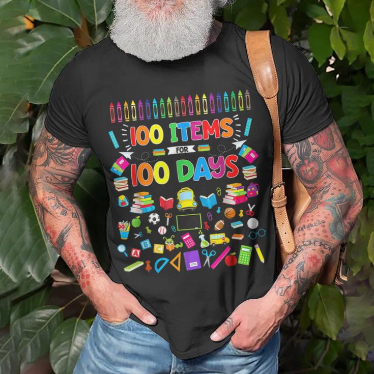 100 Items For 100 Days 100Th Day Of School Teacher Kid T-shirt - Seseable