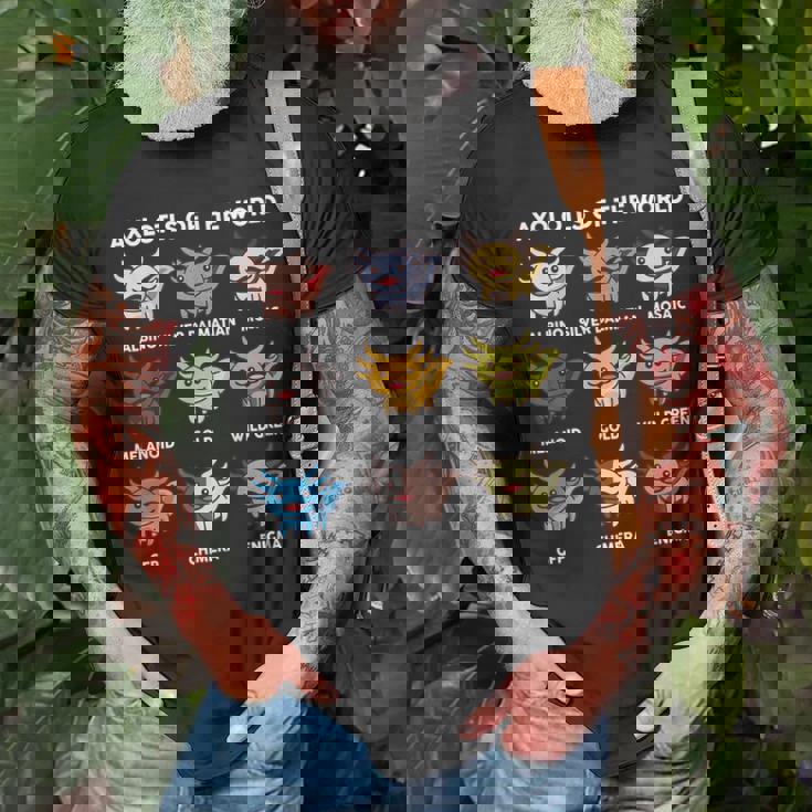 Axolotl- Axolotl Of The World Kids Gift Cute Axolotl Unisex T-Shirt ...