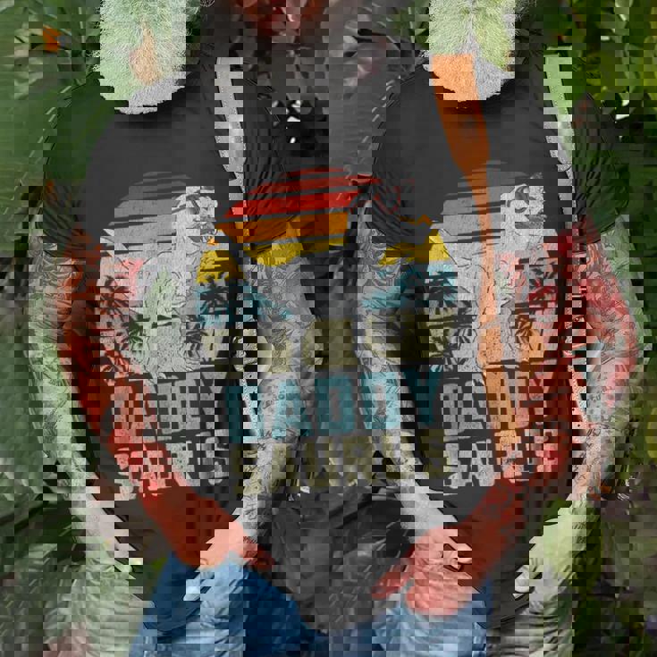 Daddysaurus T Rex Dinosaur Daddy Saurus Family Matching Unisex T-Shirt | Mazezy