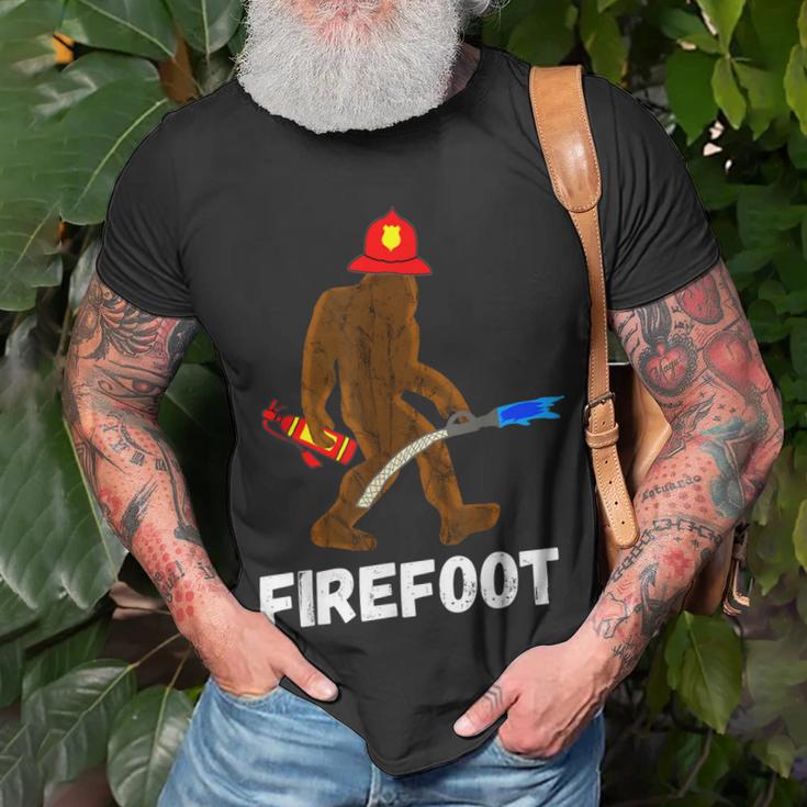 Fire Fighter Bigfoot Fireman Sasquatch Firefighter T-Shirt | Seseable UK