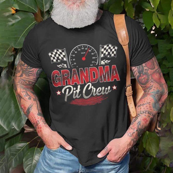 Grandma Pit Crew Funny Race Car Birthday Party Racing Family Unisex T ...