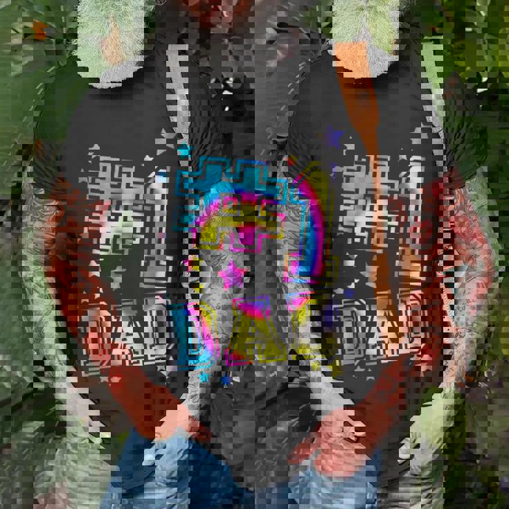 Number One 1 Dad Tie Dye Daddy Fathers Day Best Dad Ever Unisex T-Shirt - Seseable