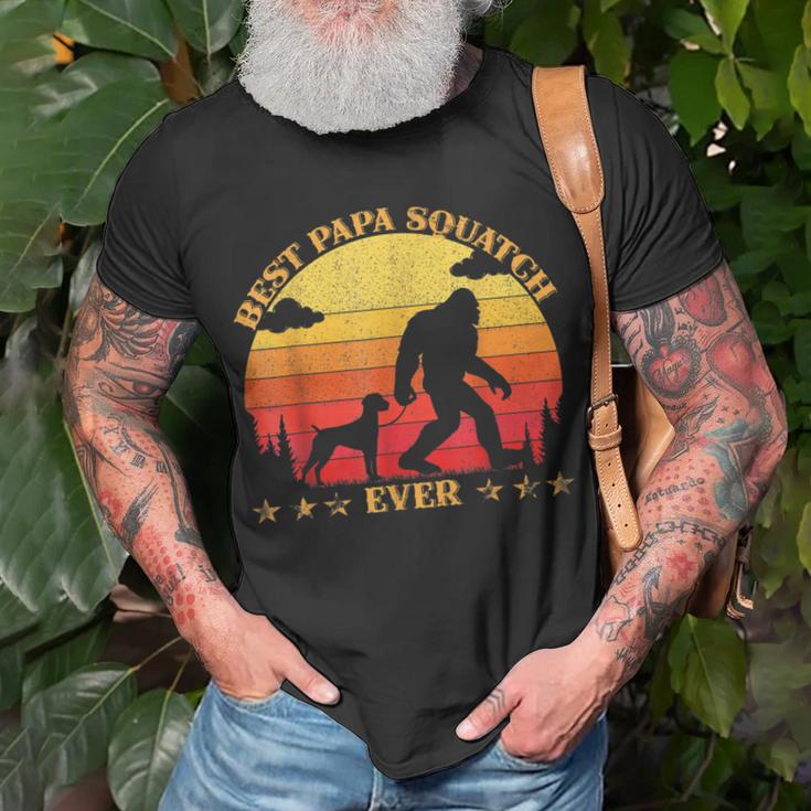Sasquatch Dad Best Papa Squatch Ever Bigfoot Dad Fathers Day V4 T-Shirt ...