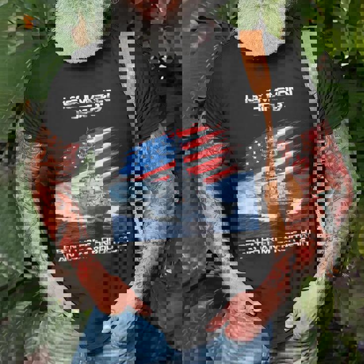 Uss Mason Ddg-87 Destroyer Ship Usa Flag Veteran Xmas T-Shirt - Seseable