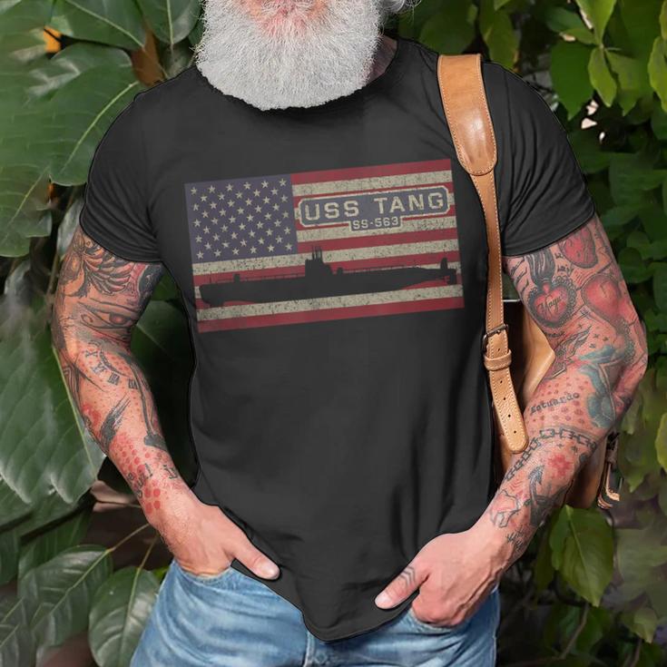 Uss Tang Ss-563 Submarine Usa American Flag T-Shirt - Seseable