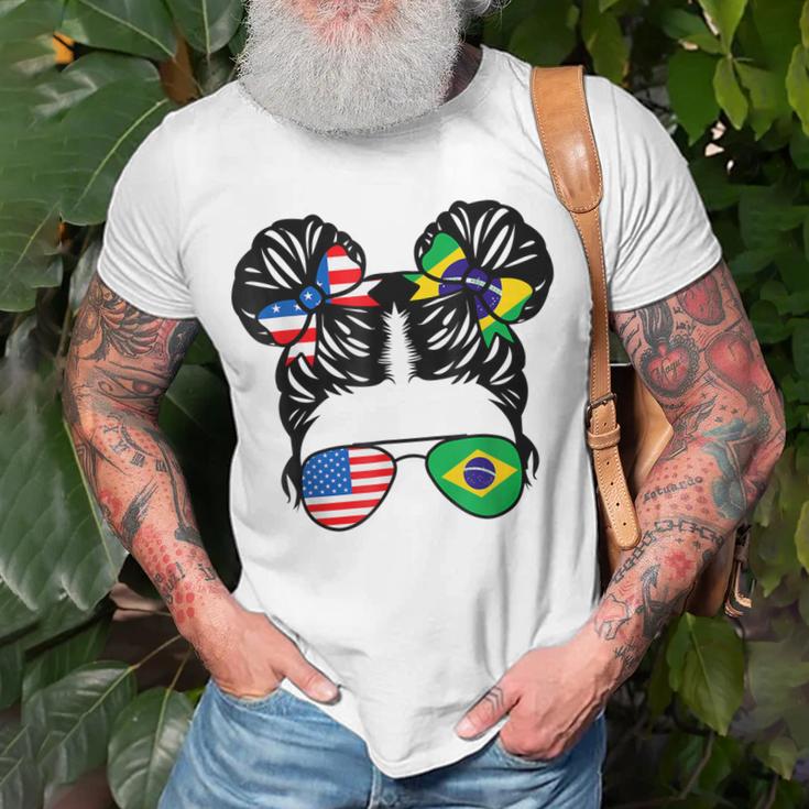 Half American Half Brazilian Girl Usa Brazil Flag Patriot V2 T-shirt ...